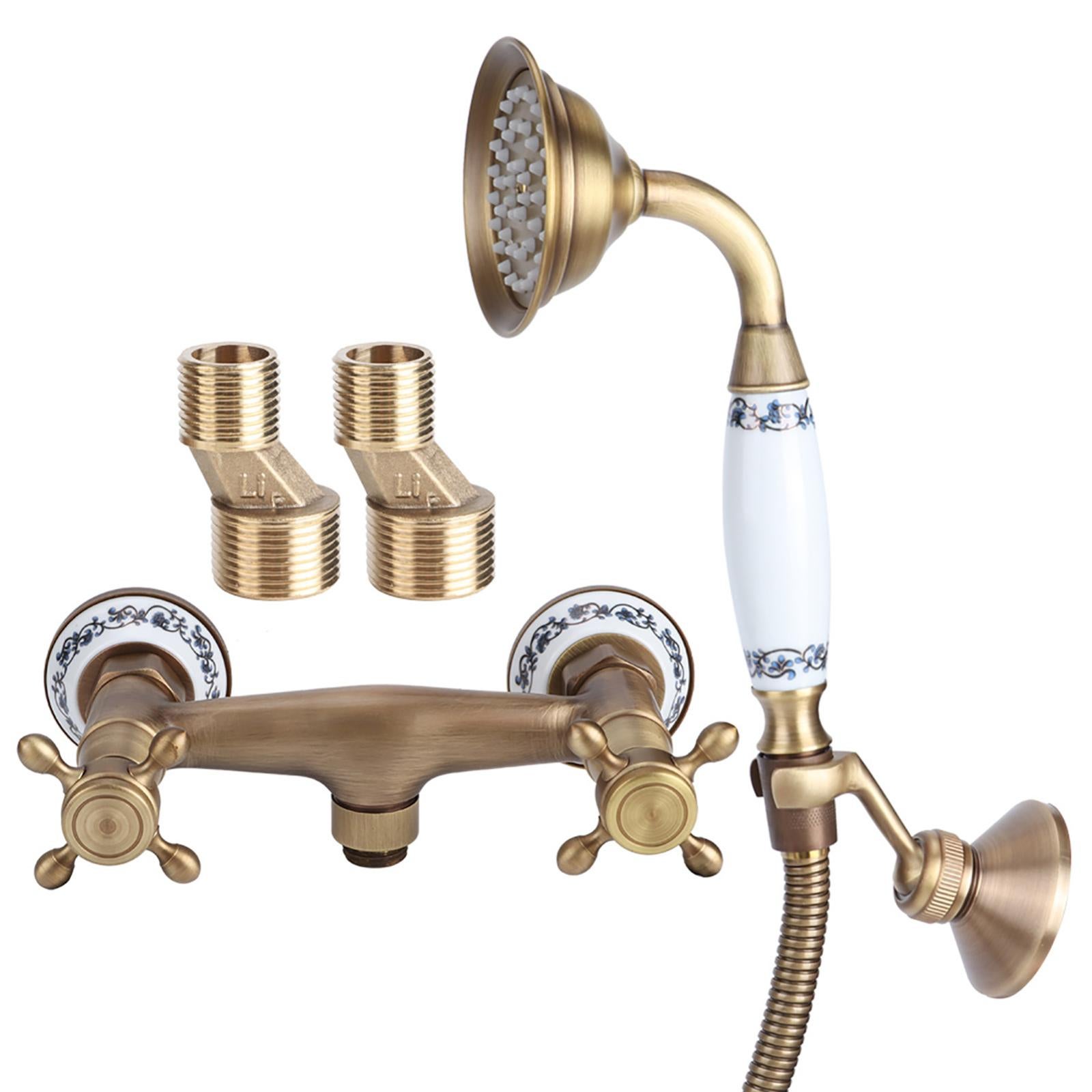 Kit de douche vintage en cuivre avec pommeau de douche, tuyau et ...