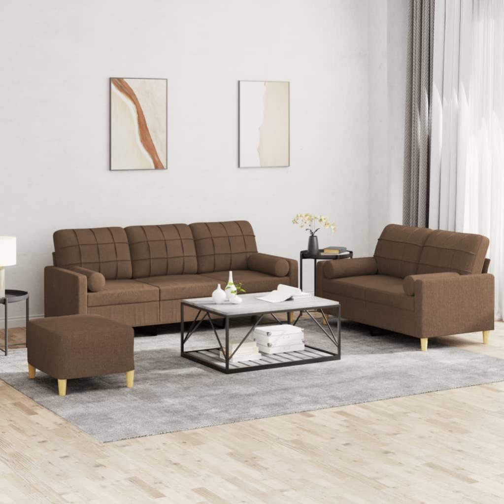 Ensemble de canapés 3 pcs，Sofa pour Salon，Banquette avec coussins ...