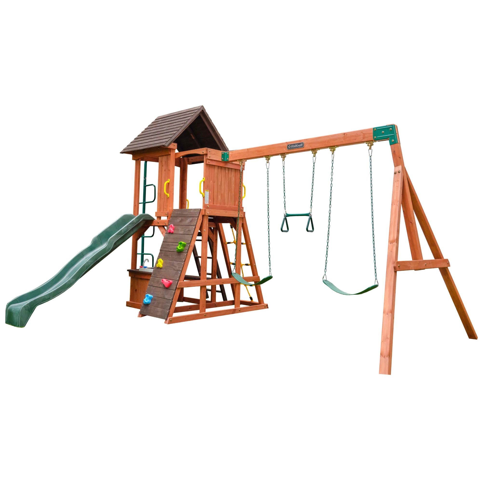 KidKraft - Área de juegos con columpio de madera Raptor Trail con ...
