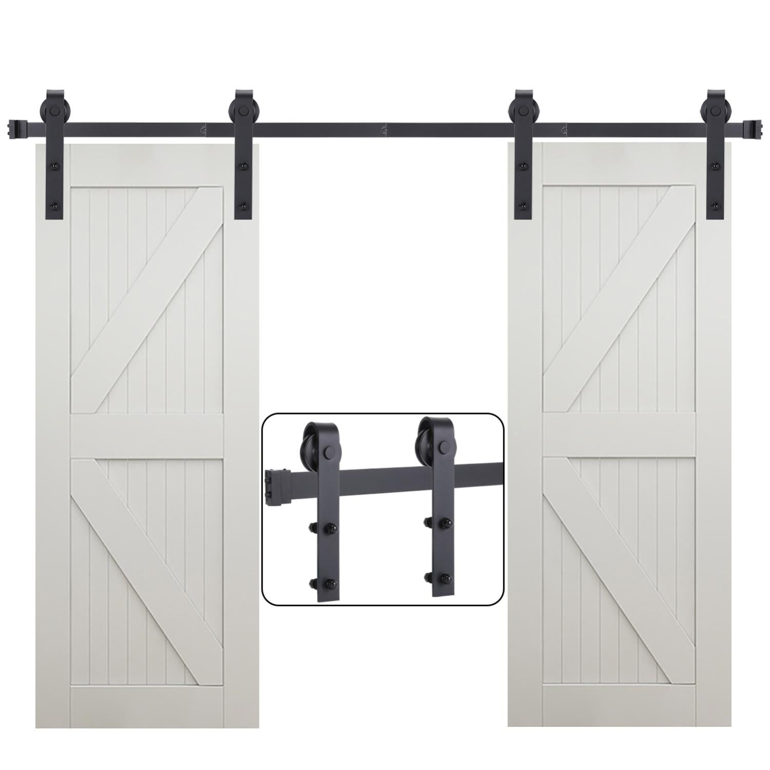 1.83M Quincaillerie Kit de Rail Suspendu Porte Coulissante, Double ...