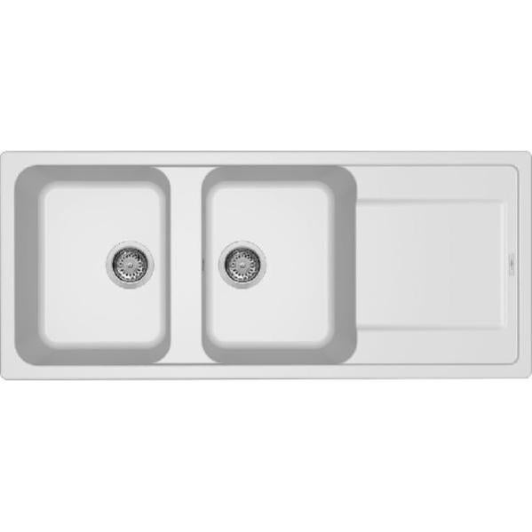 ELLECI LG250068 - Lavello Cucina 2 Vasche da Incasso con Gocciolatoio ...