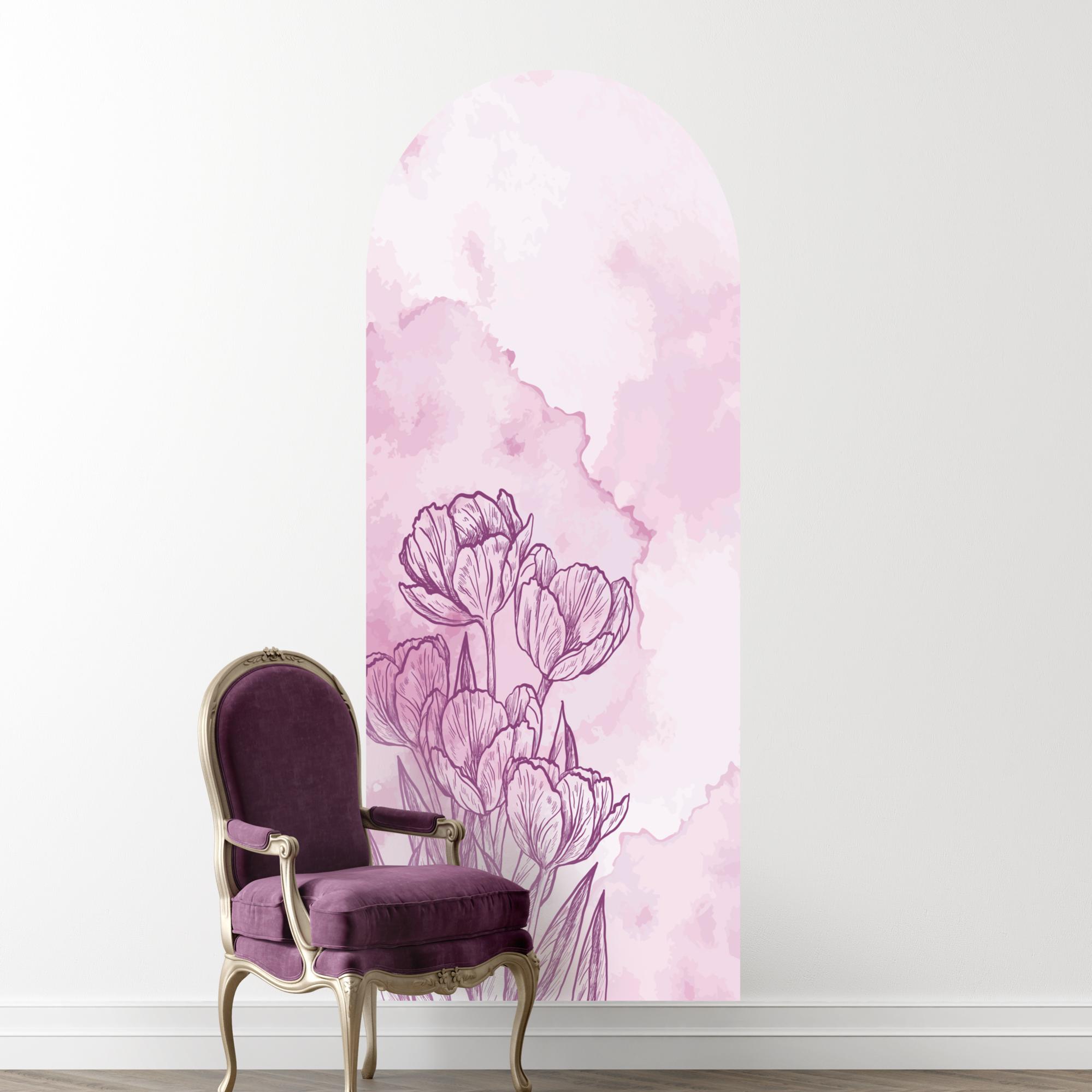 Sticker arche florale pastel 90x41cm | Leroy Merlin