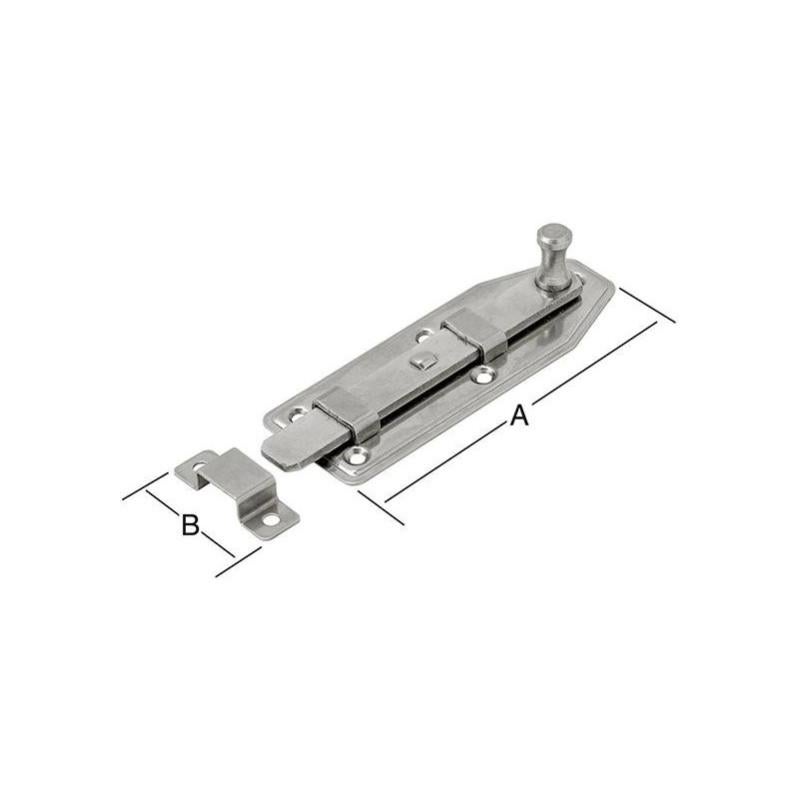 Loquet de fenêtre 100x35mm droit. inox V2A | Leroy Merlin