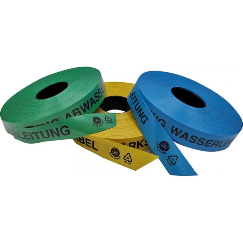 Bande d'avertissement d'itinéraire 250 m Attention câble fibre optique ...