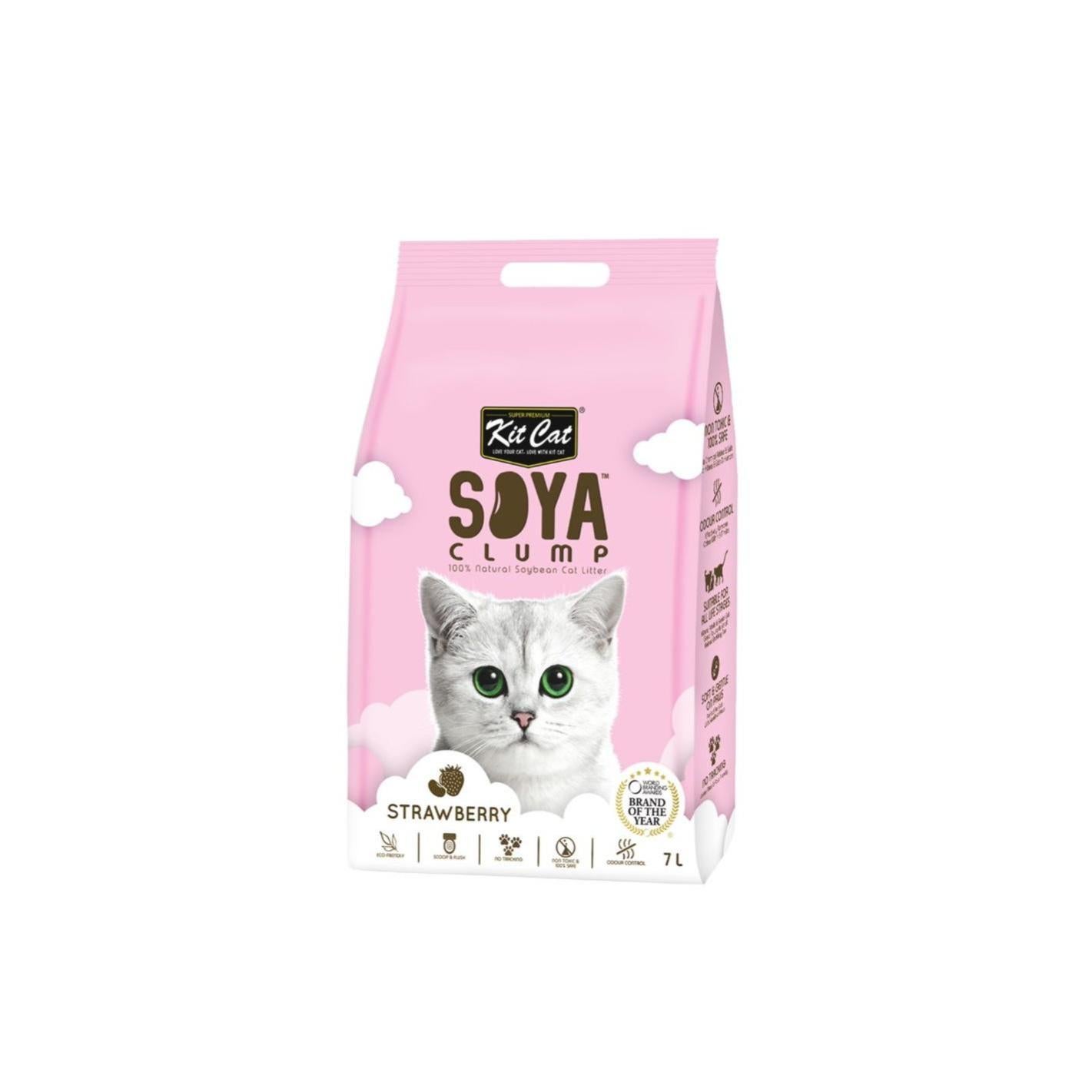 Kit Cat Arena Eco SoyaClump - Strawberry 7L Arena para gatos | Leroy Merlin