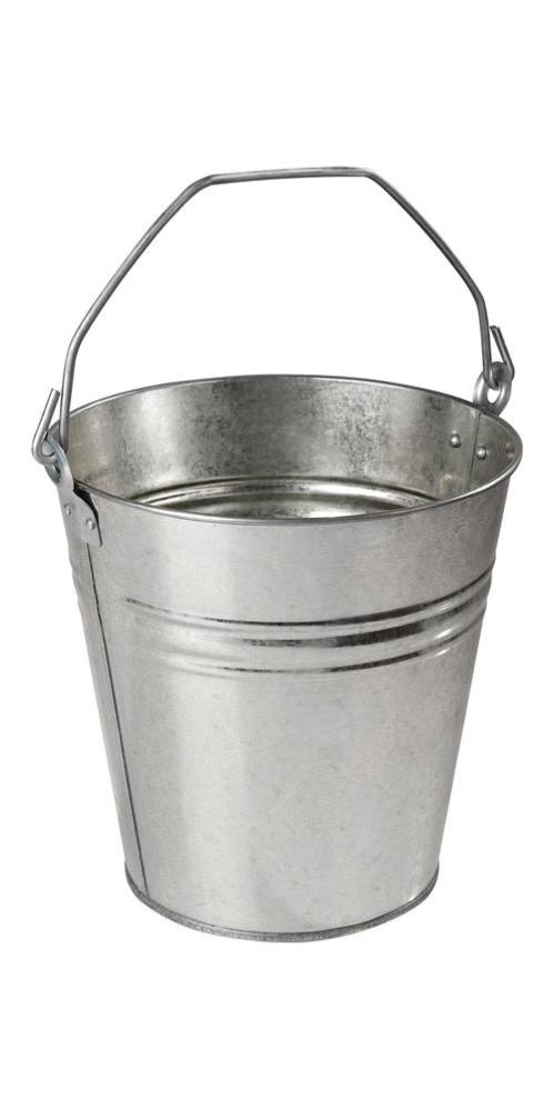 Seau 9,5 l tôle en acier, galvanisé argent D. 280 mm hauteur 280 mm ...