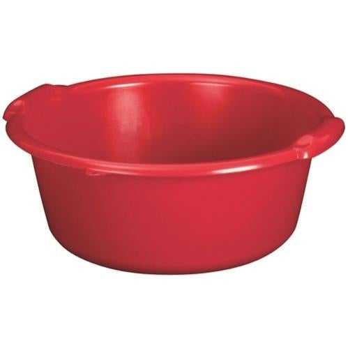 ALUMINIUM ET PLASTIQUE - Bassine ronde 20 L - D: 45 cm x 20 cm - rouge ...