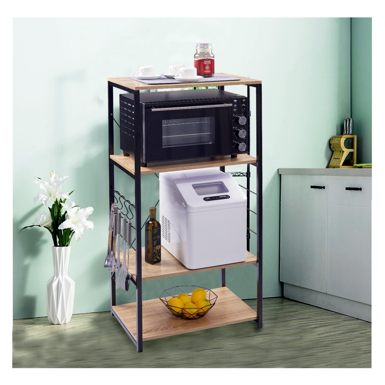 WOLTU Etagère four à Micro-ondes. Etagère de cuisine en bois et acier ...