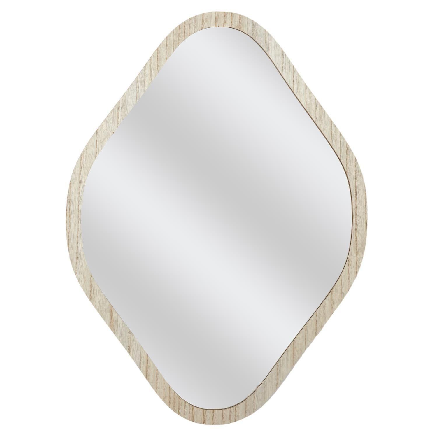 Miroir losange contour bois 44x60 cm - Marron | Leroy Merlin