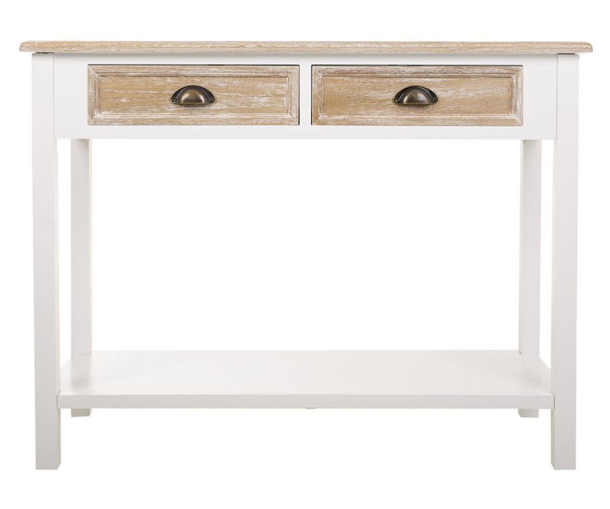 Meuble console, table console en bois avec 2 tiroirs - Longueur 100 x ...