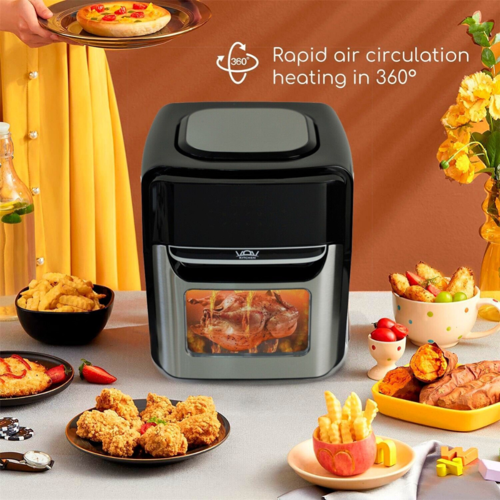 Friggitrice Forno Aria Calda 12Lt VOV 18000 W Digitale Frigge Cuoce ...