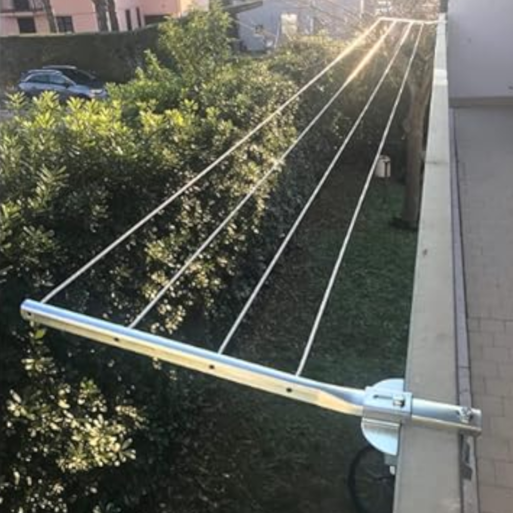 Cavo stendi biancheria con 100 fili in acciaio plastificato ultra ...