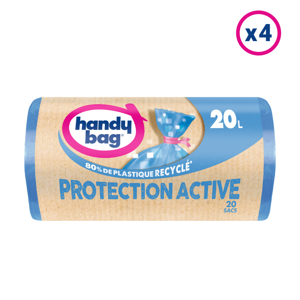 4x20 Sacs poubelle Protection Active 20L - Handy Bag | Leroy Merlin