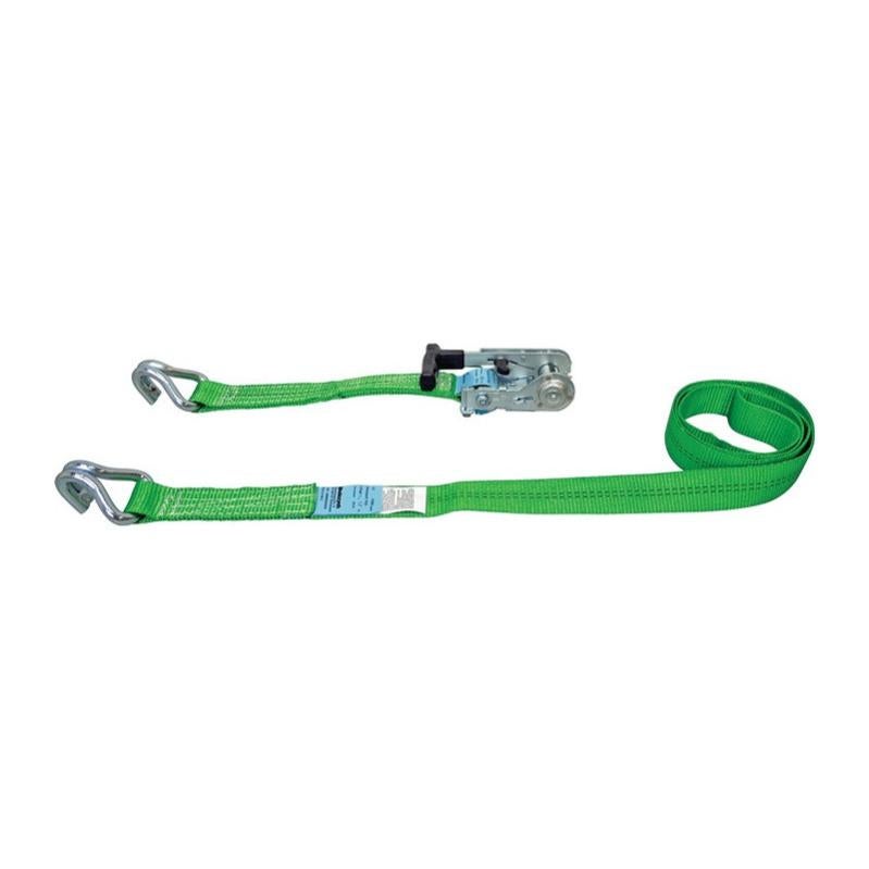Sangle d'amarrage DIN EN 12195-2 longueur 4 m largeur 35 mm av cliq ...