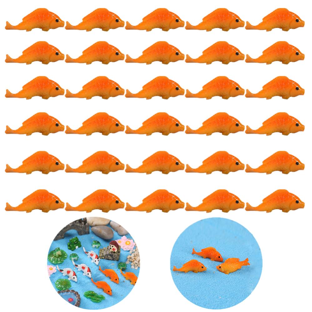 Mini poisson rouge en résine, 30 pièces, Micro paysage, ornements en ...