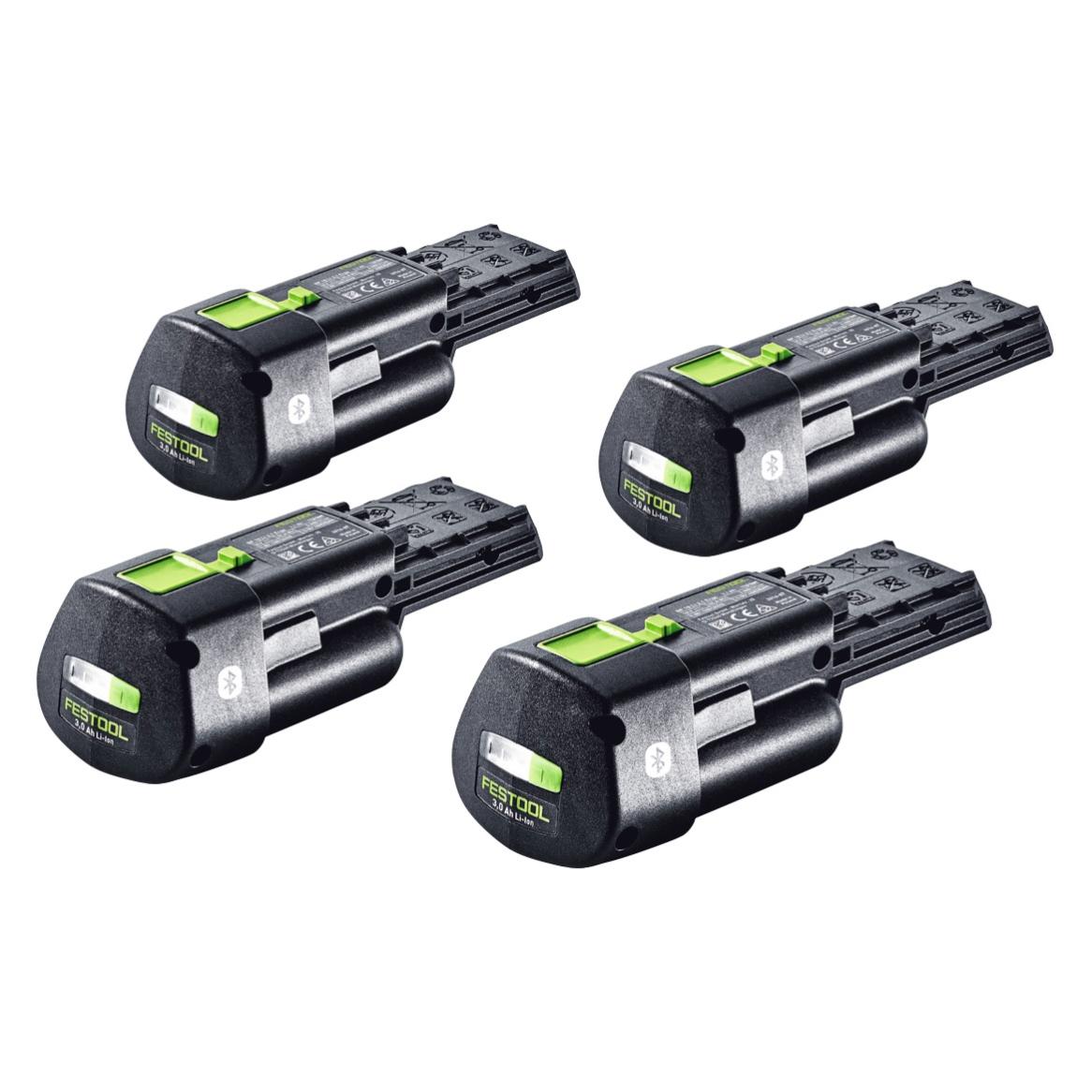 Festool Kit batterie 4x BP 18 Li 3,0 Ergo I Batterie 18 V 3,0 Ah / 3000 mAh Li-Ion ( 4x 577704 ...