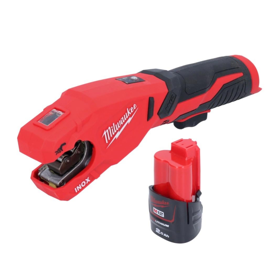 Milwaukee M12 PCSS-201 Coupe-tubes inox sans fil 12 V 12 - 28 mm + 1x ...