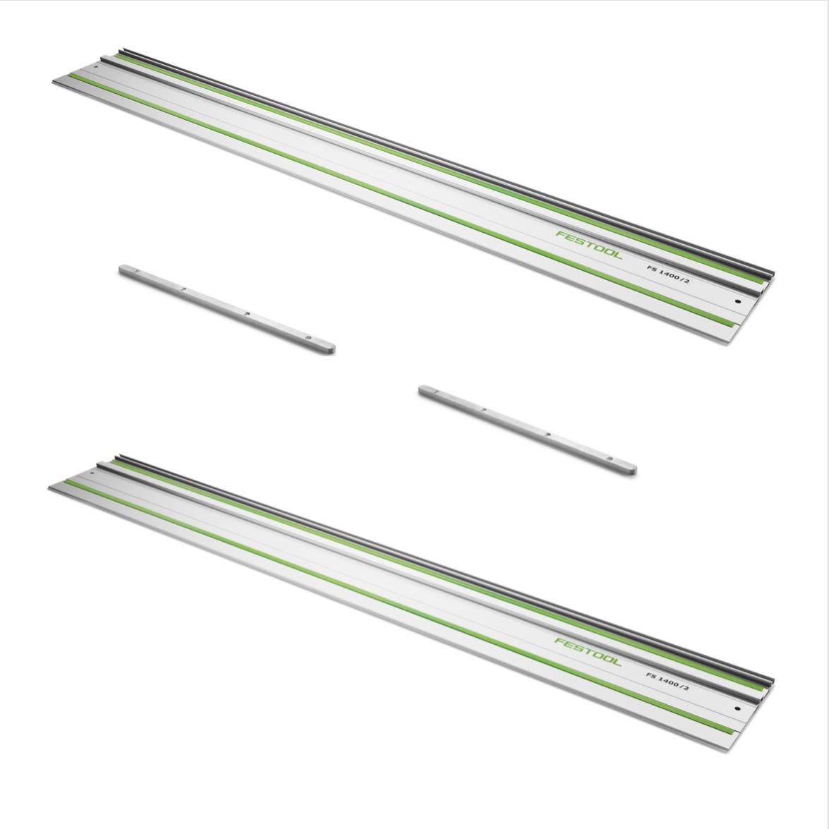 Festool FS 1400/2 Rails de guidage 1400 mm - 2 pièces (2x 491498) + 2x ...