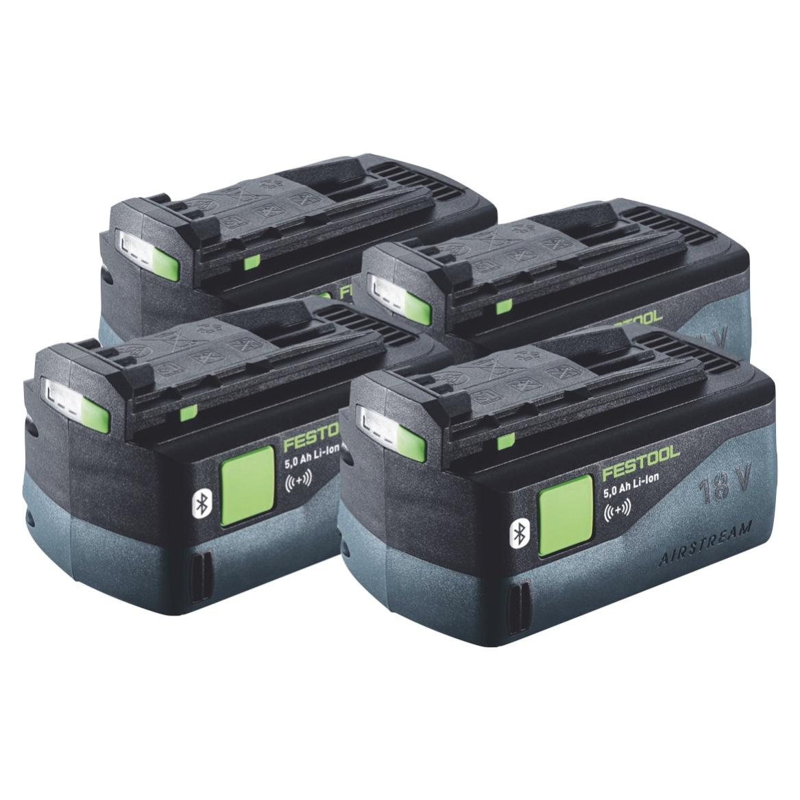 Festool Kit batterie 4x BP 18 Li 5,0 ASI Batterie 18 V 5,0 Ah / 5000 ...