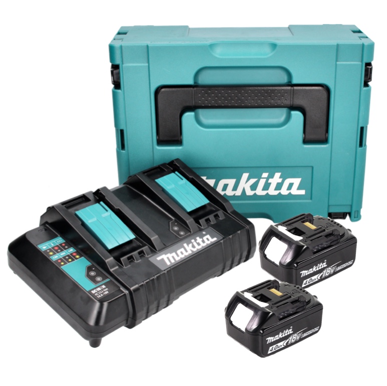 Makita Power Source Kit 18 V avec 2x BL 1840 B4,0 Ah batterie ( 197265-4 ) + DC 18 SH double ...