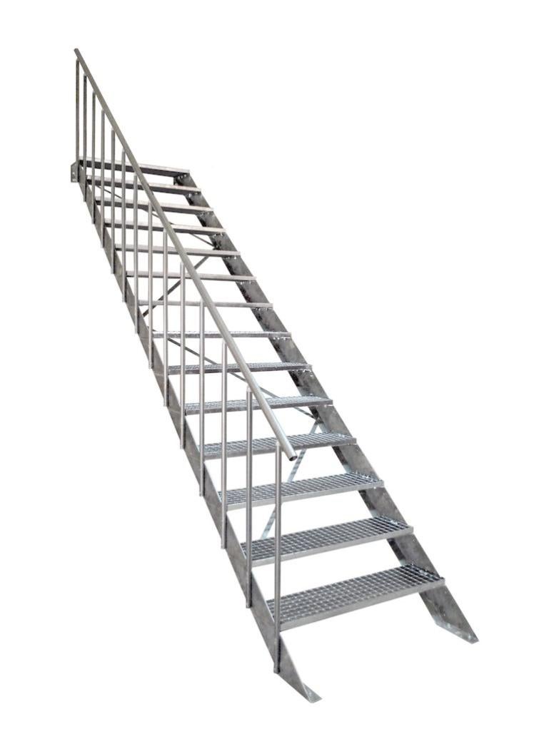 Scala zincata da esterno EASY ZINK, rampa 9 gradini, altezza 203cm ...