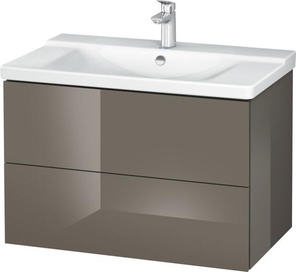 Duravit Meuble sous-lavabo L-Cube monté au mur, largeur 820mm, profondeur 481, 2 tiroirs, pour ...