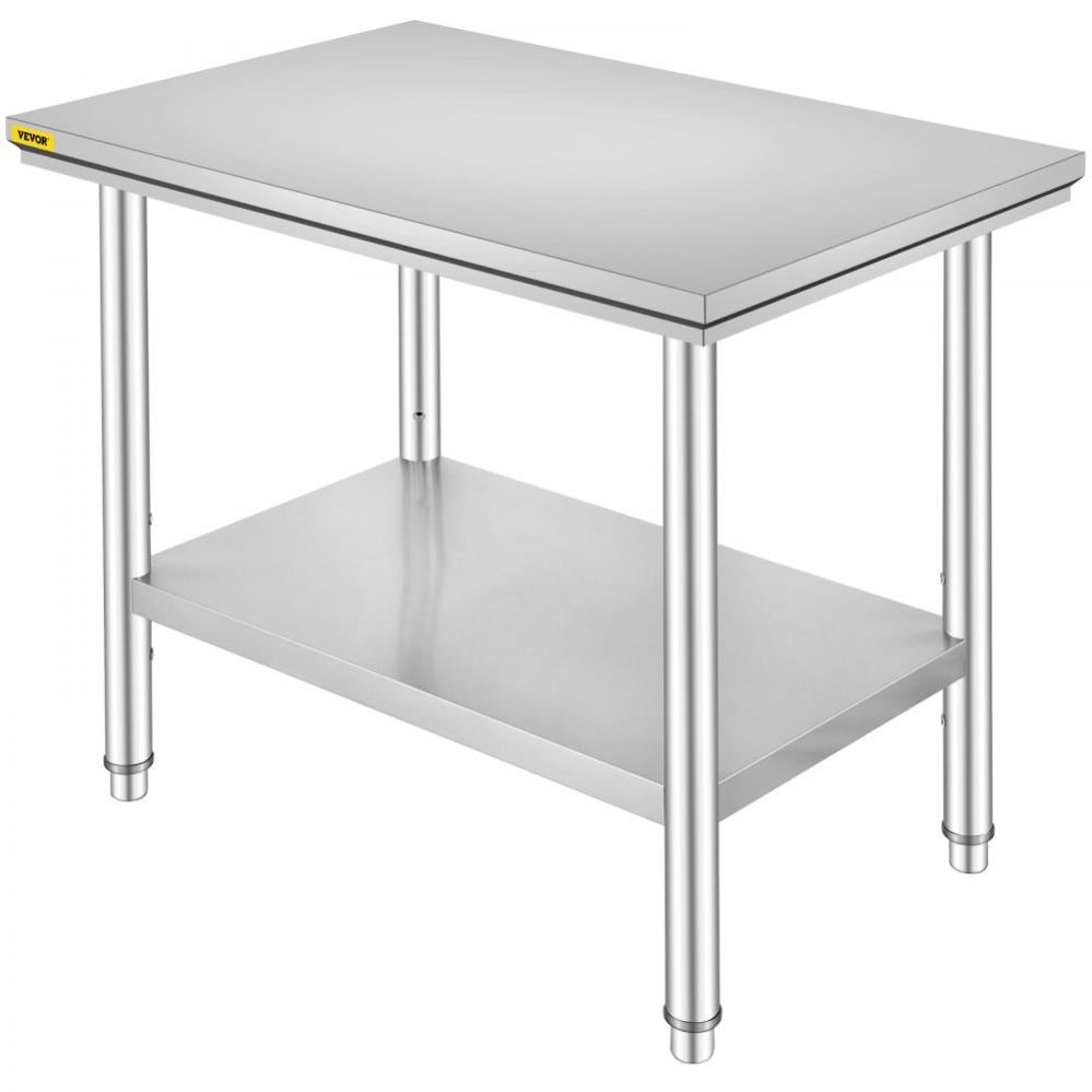 Table de travail en acier inoxydable - 60x90cm | Leroy Merlin