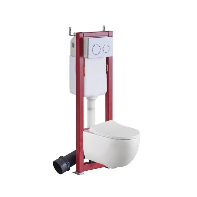 Bâti-support WC Universel spécial Angle avec Plaque - 30x100 cm- Renov ...