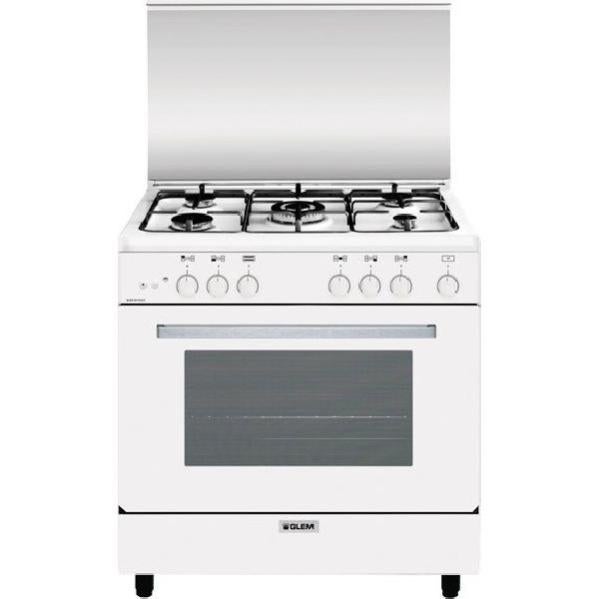Glem Gas A85GXF5 Cucina a Gas 5 Fuochi Forno a Gas con Grill Larghezza ...