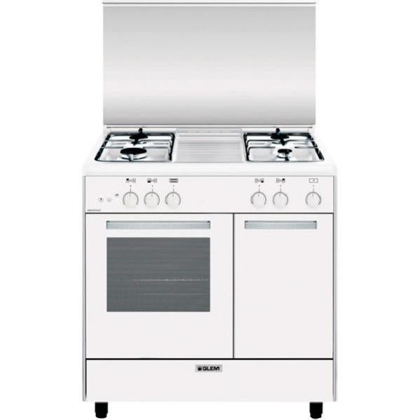 Glem Gas AR854GX Cucina a Gas 4 Fuochi Forno a Gas con Grill Larghezza ...