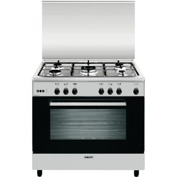 Glem Gas AN965VI Cucina a gas 5 Fuochi Forno a Gas Ventilato ...