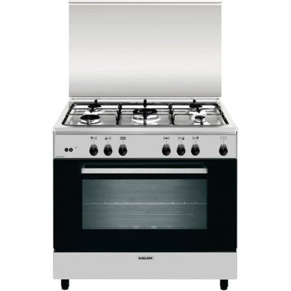 Glem Gas AN965GI Cucina a gas 5 Fuochi Forno a Gas con Grill Elettrico ...