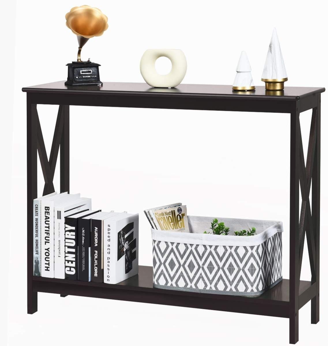 Table Console a 2/3 Niveaux, Meuble d’Entree Etagere de Rangement a 2 ...