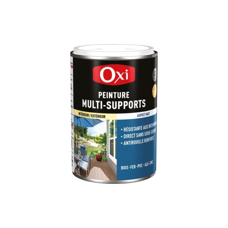 PEINT.TOP 3 BOIS FER PVC MAT 250ML NOI OXI - OXTOPM.250N | Leroy Merlin