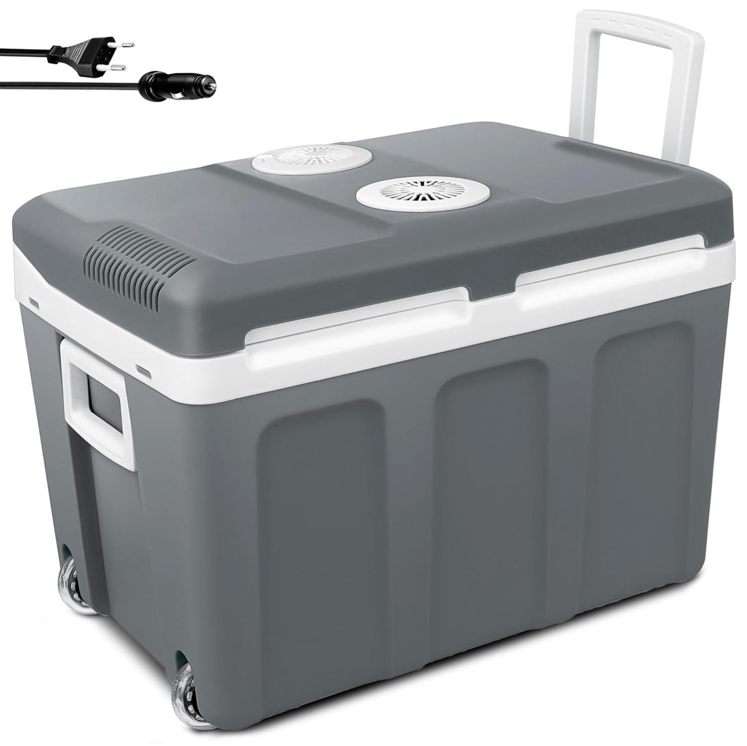 Glacière Électrique portable 40 Litres, 12V / 220 - 240V Voiture et Camping Briebe Gris 58 ...