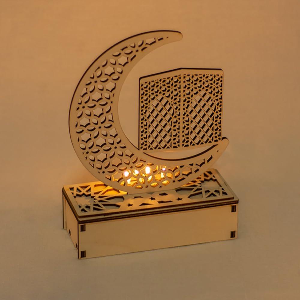 Lampe décorative 3D en bois pour chambre à coucher, fête de famille ...