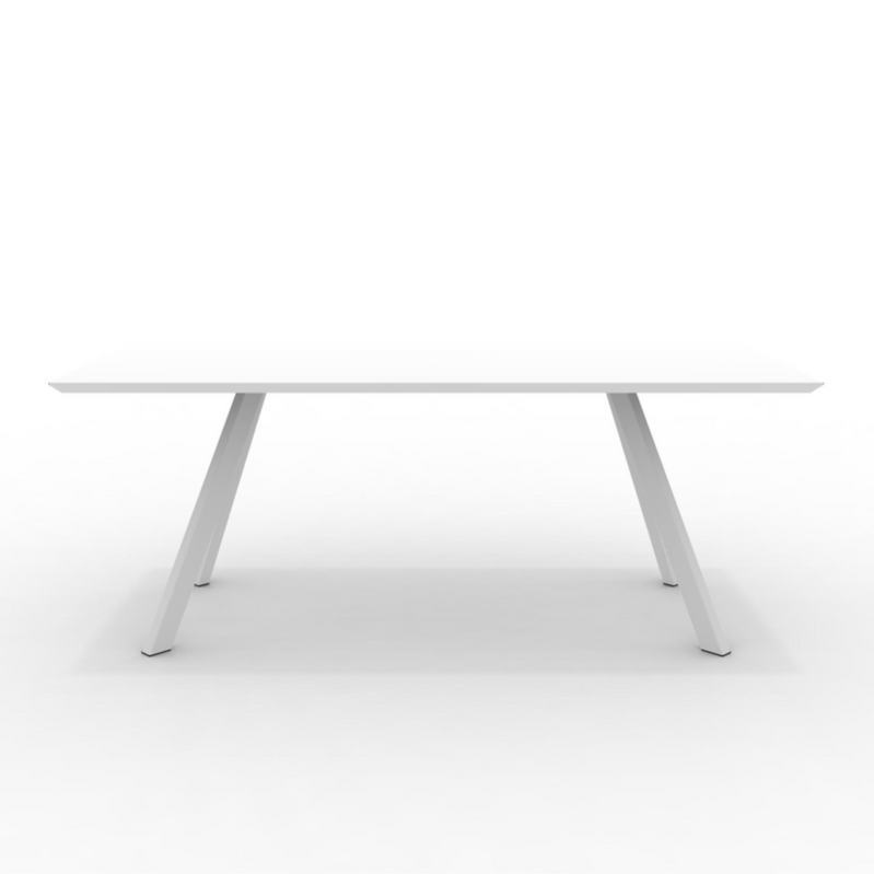 Tavolo allungabile in metallo "Daisy9" cm 220/320x100 75h Bianco ...