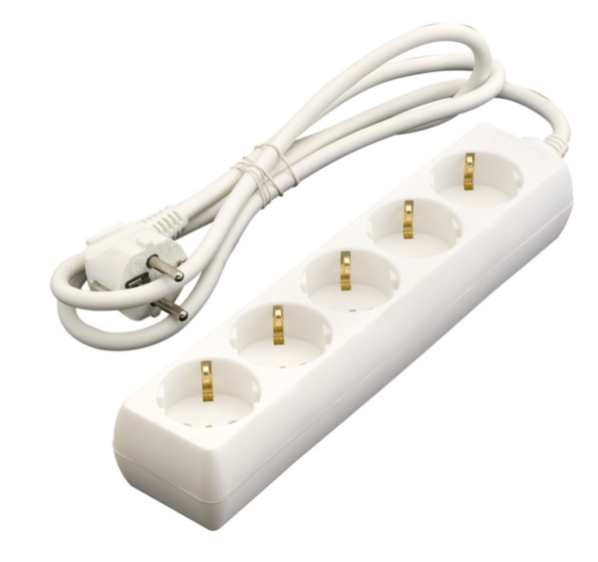 Base enchufe DUOLEC múltiple con cable. 5 tomas- | Leroy Merlin