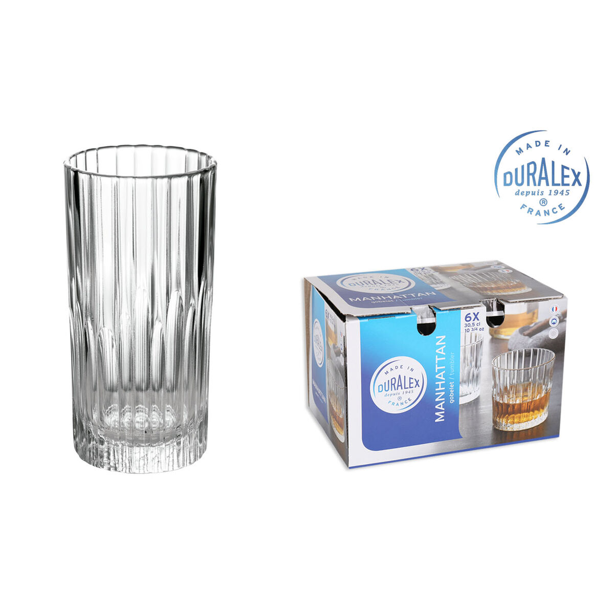 Set de Vasos Duralex 1058AB06/6 6 Unidades (305 ml) 3550190502480 S2213691 Duralex | Leroy Merlin