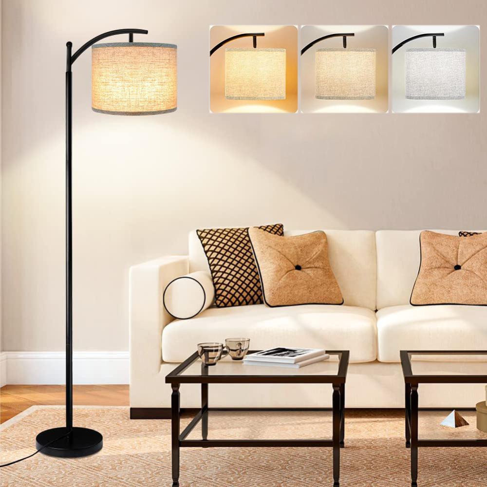 Lámpara de pie LED para sala de estar, lámpara de pie moderna con ...