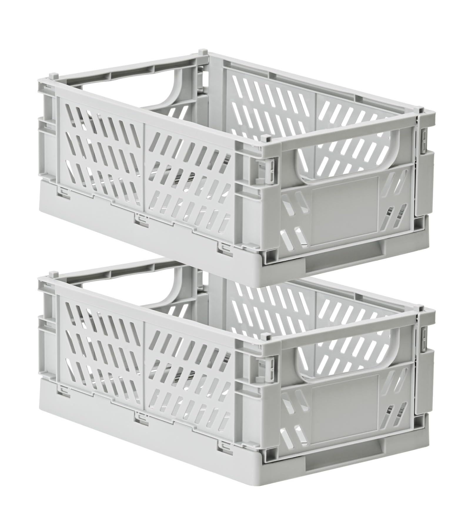 Pack de 2 boîtes de rangement pliables pour chambre, bureau, cuisine et ...