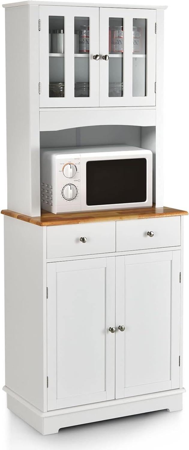 Buffet Haut Cuisine 170cm avec Espace Ouvert-Porte en Verre Trempé ...