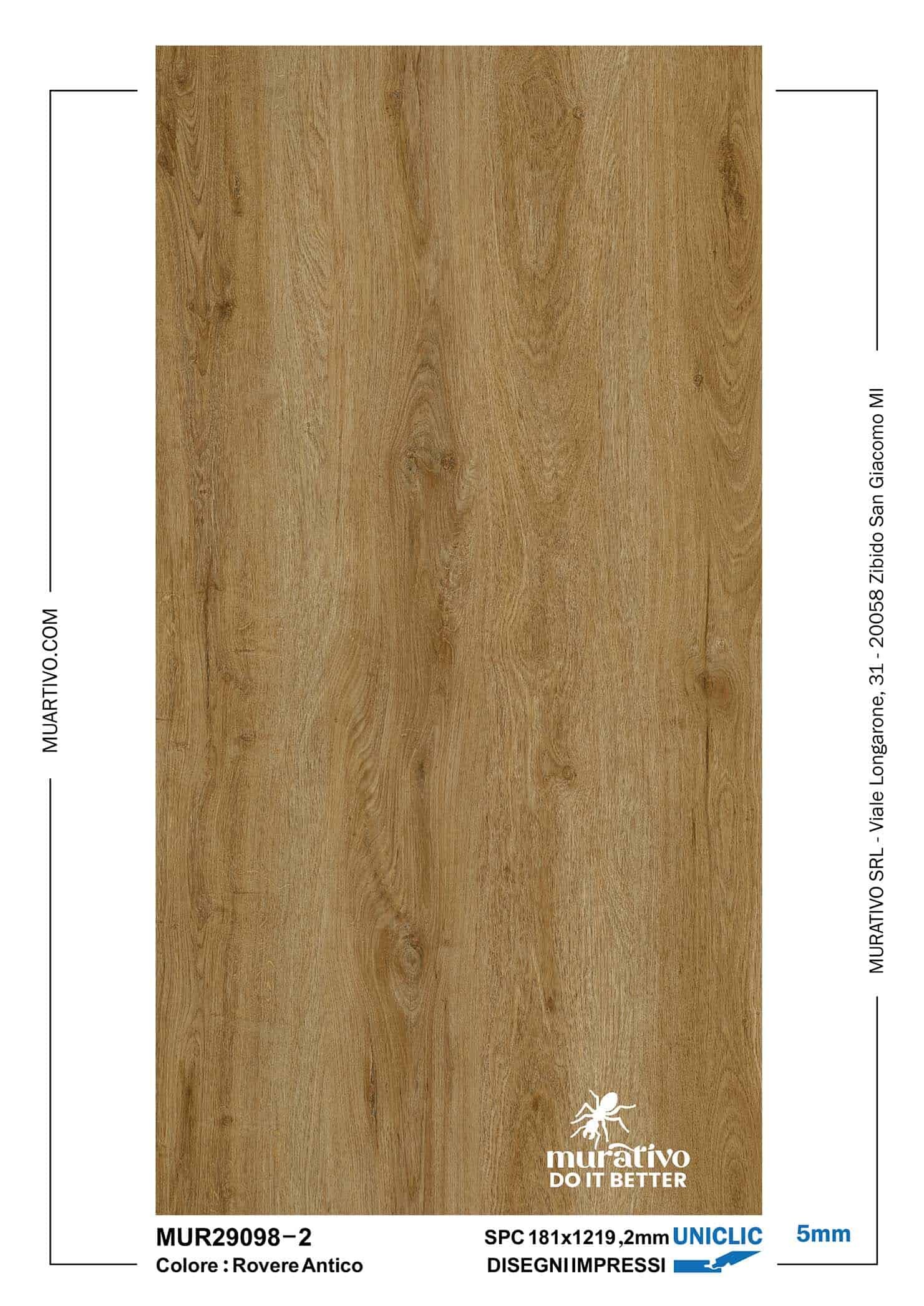 Pavimento SPC in spc flottante clic passaggio intensivo Sp 5 mm 18,1×121,92cm UNICLIC Murativo ...