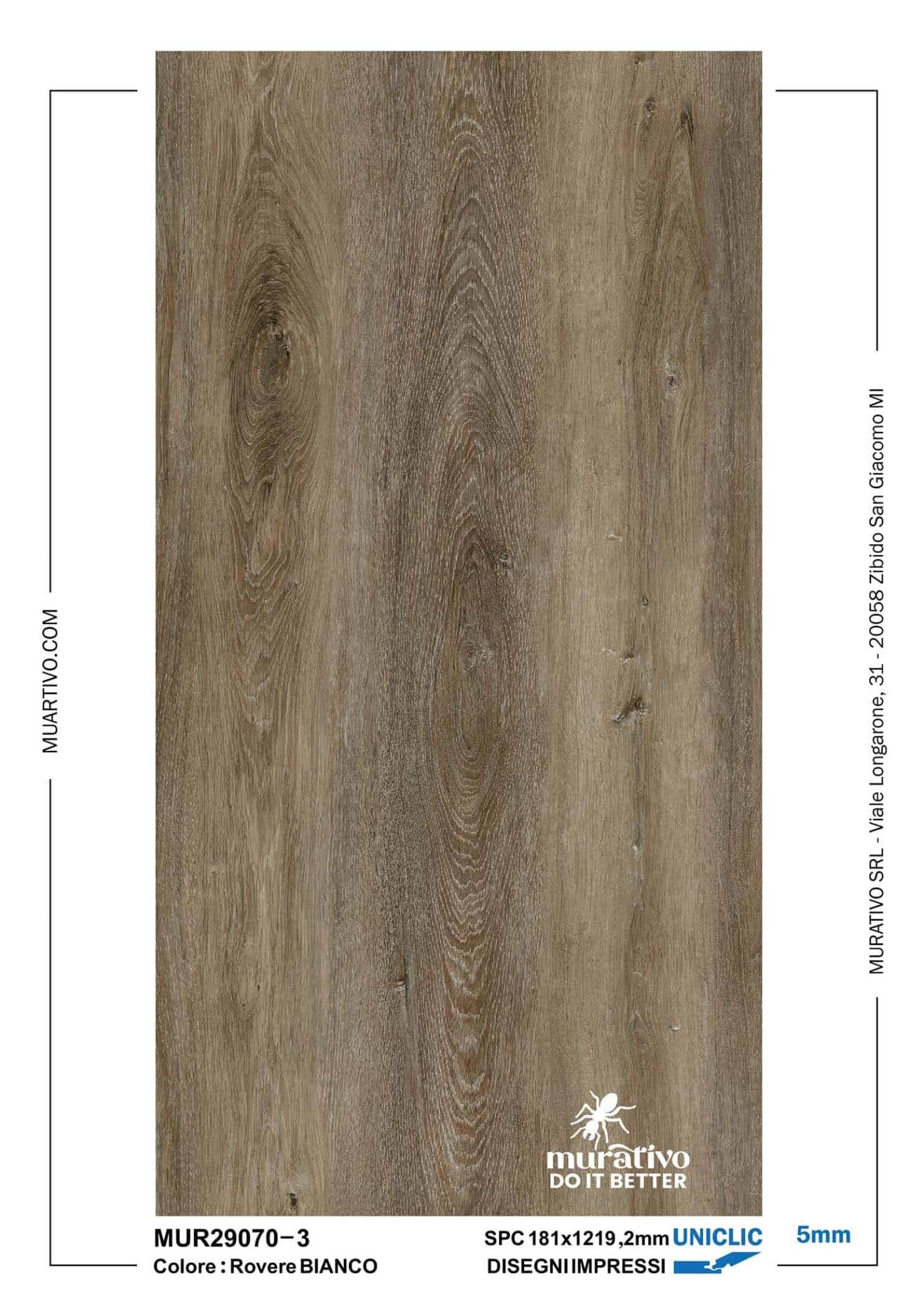 Pavimento SPC in spc flottante clic passaggio intensivo Sp 5 mm 18,1×121,92cm UNICLIC Murativo ...