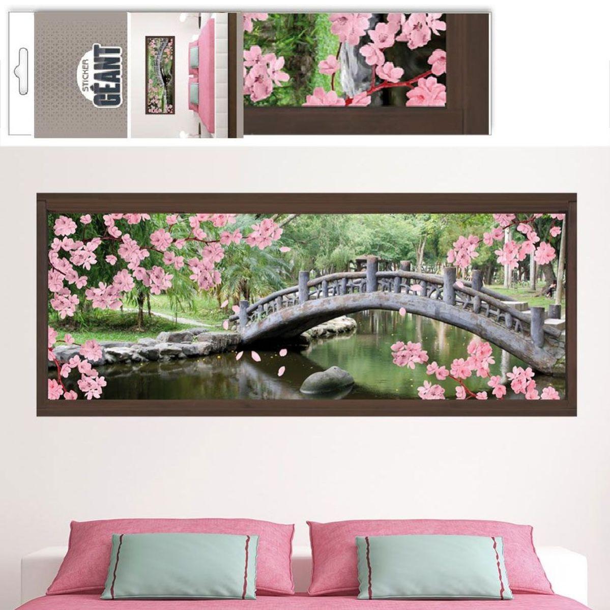 Autocollant mural jardin zen en trompe l'oeil | Leroy Merlin