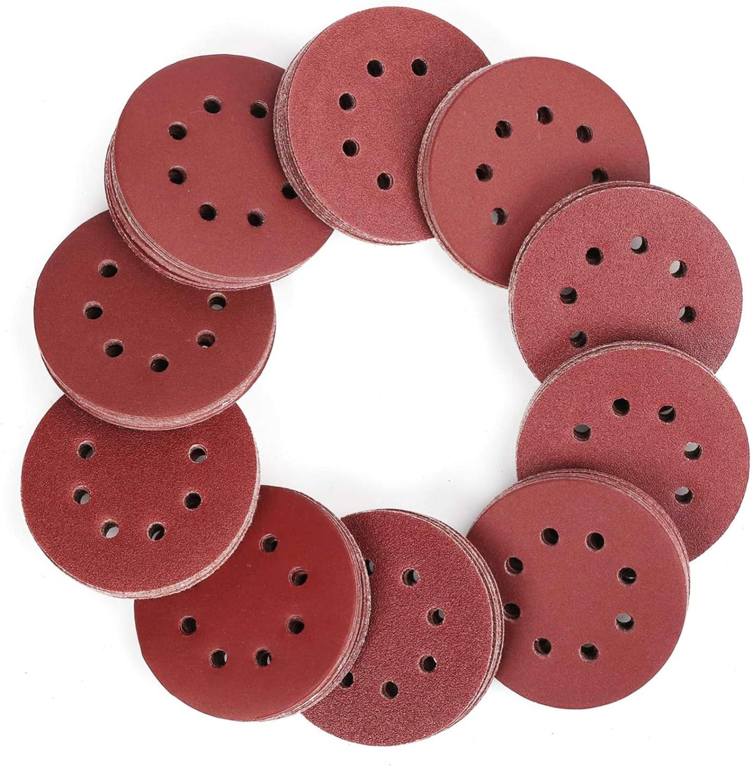 Disque de Ponçage, 100pcs Disques Abrasifs 40-800 Grain Taille de 125mm ...