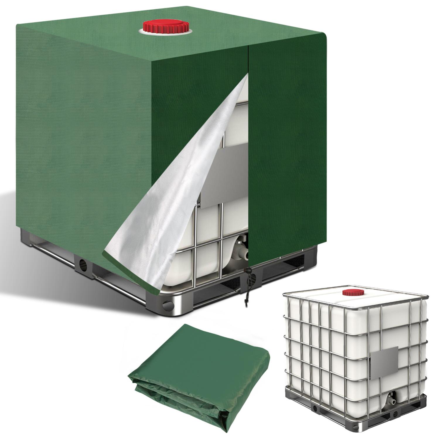 Bâche Couverture Réservoir 2 pcs 120X100X116cm Vert Bâche De Protection en Tissu Oxford 210D ...