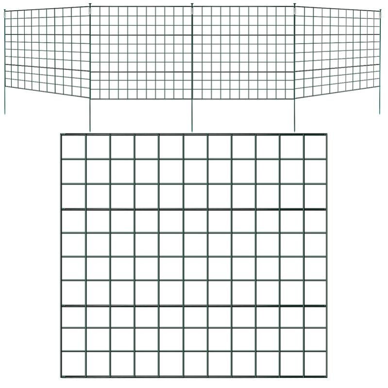 Ensemble de clôture d'étang Clôture de bassin Jardin Fil de fer Clôture ...