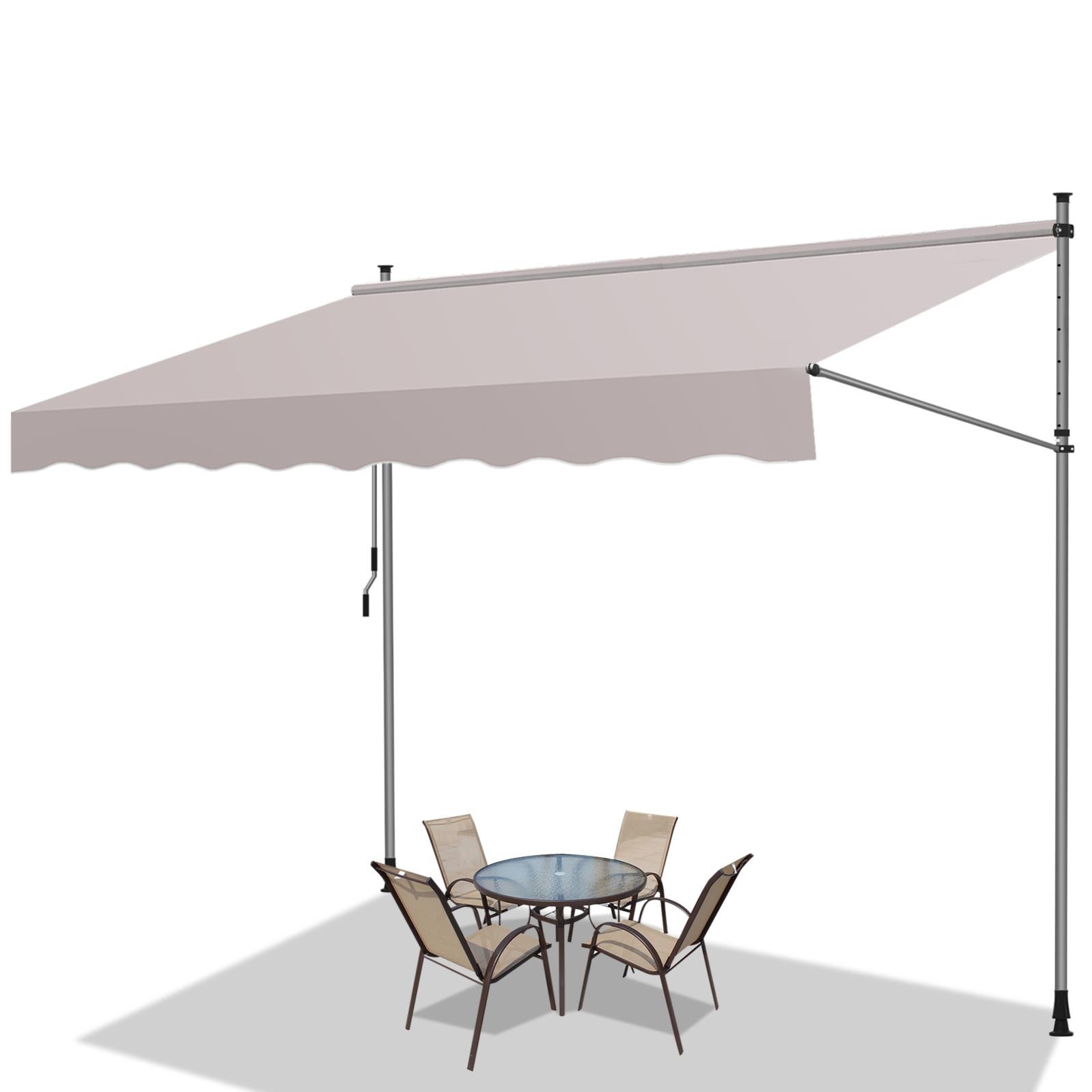 Tenda da balcone Tenda da sole a avvolgimento manuale Tenda da balcone ...