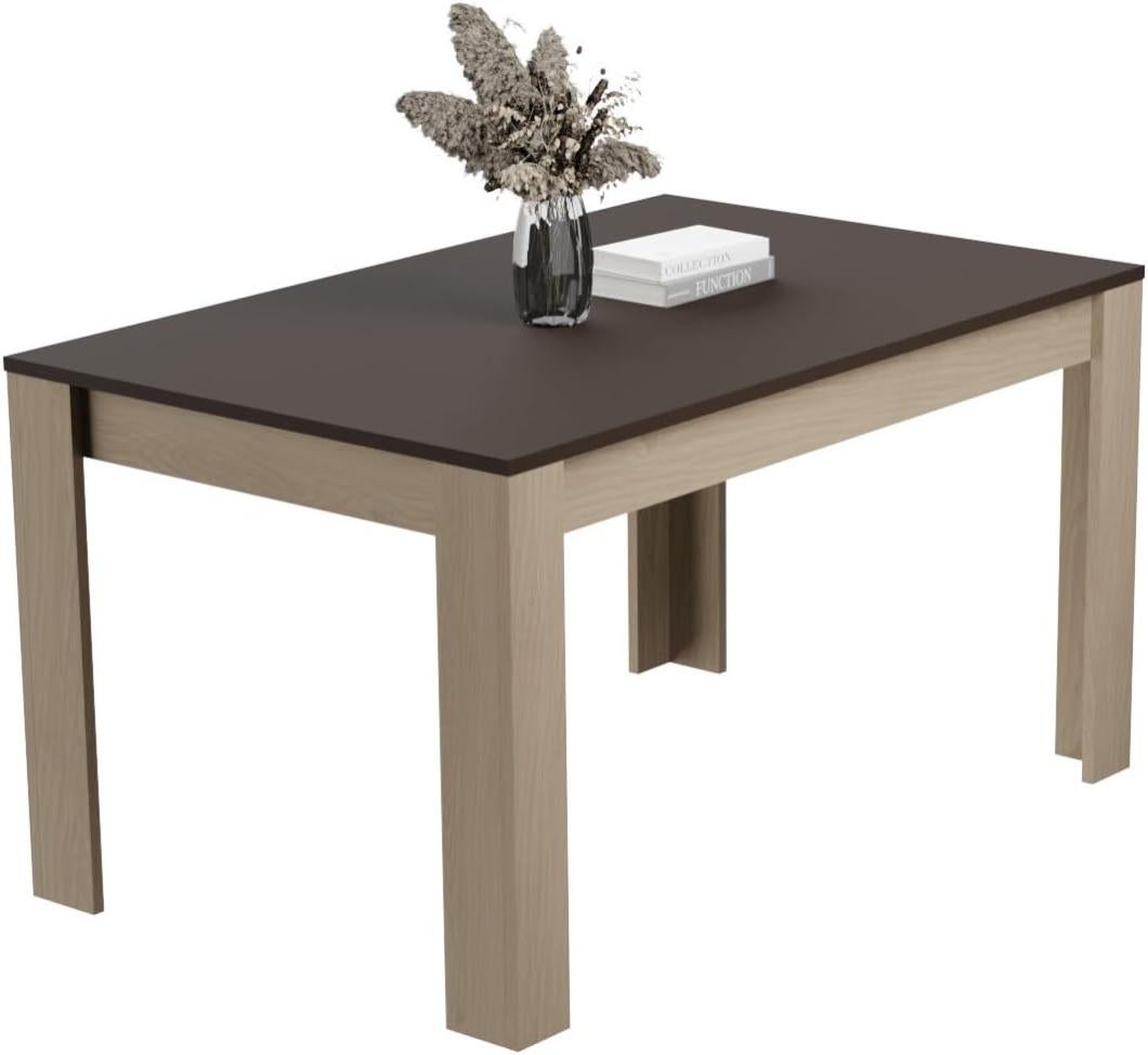 Mesa de Comedor, Mesa de Salón Fija, Robusta y Funcional, Color Roble ...